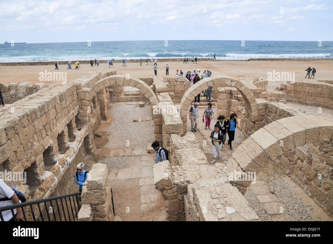 Israel, Caesarea, The Hippodrome built by king Herod first century BC ...
