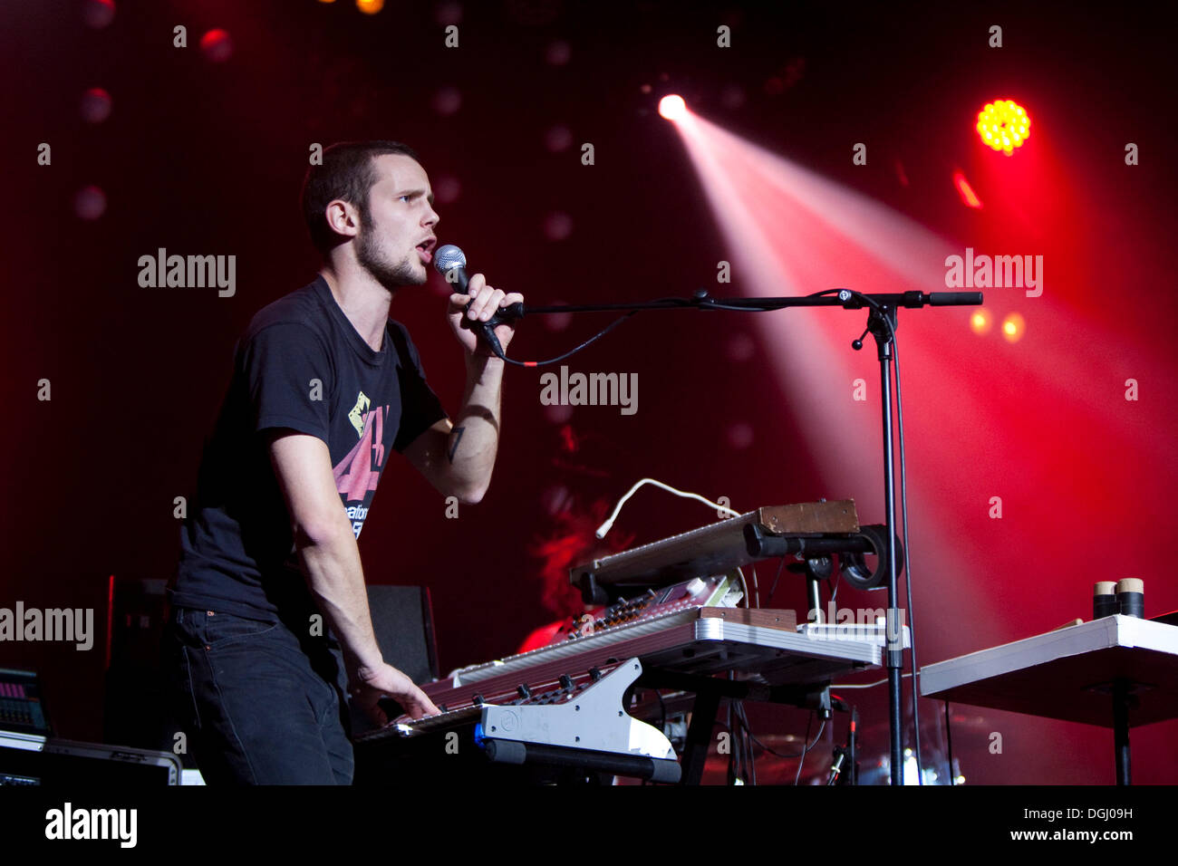 Elia Rediger, keyboardist of the Swiss band The Bianca Story live at ...