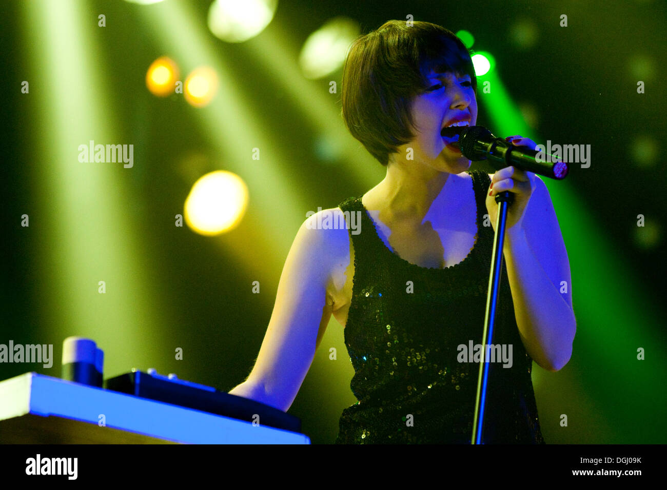 Anna Waibel, singer of the Swiss band The Bianca Story live at the ...