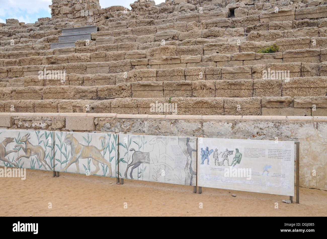 Israel, Caesarea, The Hippodrome built by king Herod first century BC ...