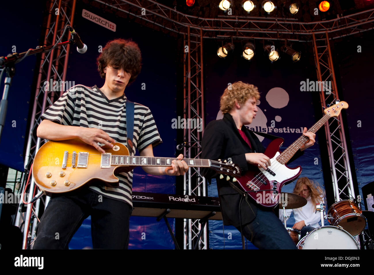 Swiss band Pegasus, live at the Blue Balls Festival, pavilion on the ...