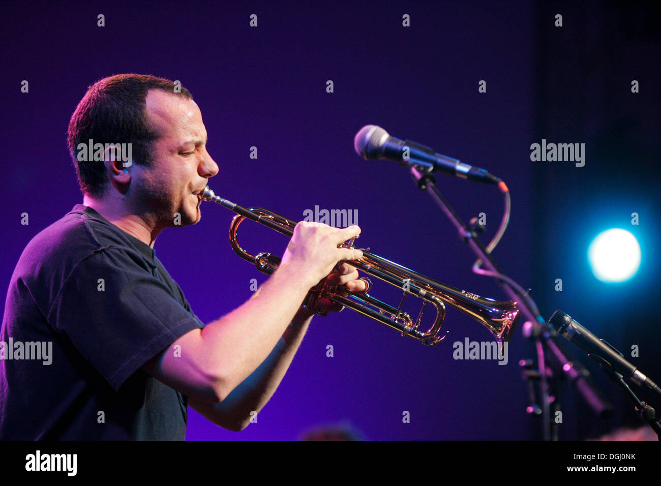 The US singer and songwriter Amos Lee and band live at the Blue Balls ...