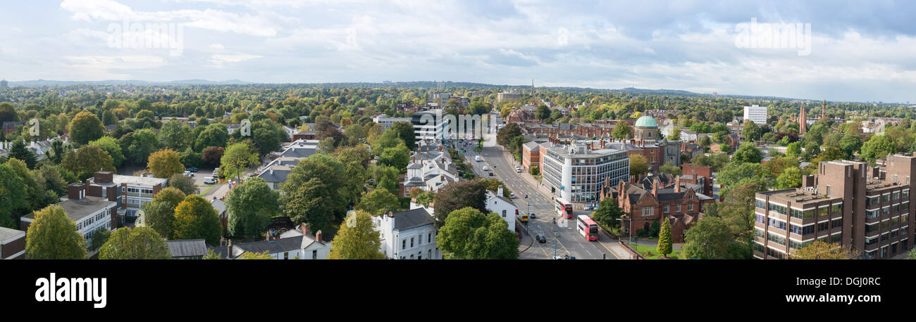 Panorama of the Hagley Road, Edgbaston, Birmingham, England Stock Photo ...