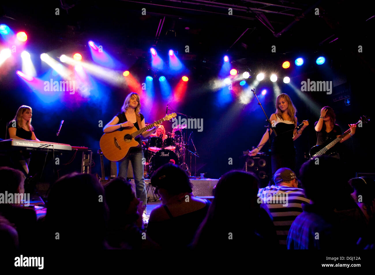 The Swiss women's band Caprice live at the Schueuer venue, Lucerne ...