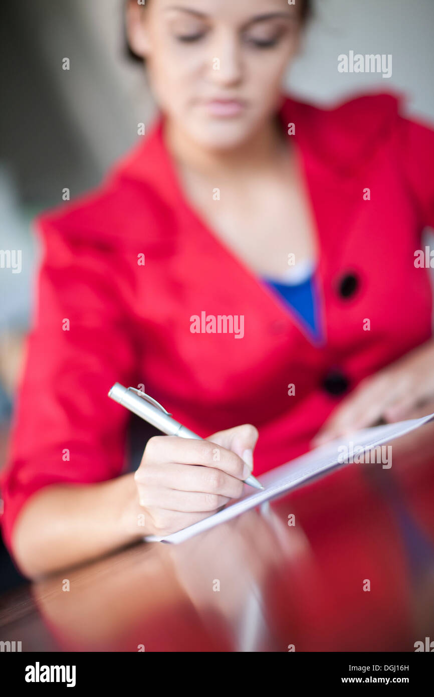 Woman writing letter hi-res stock photography and images - Alamy