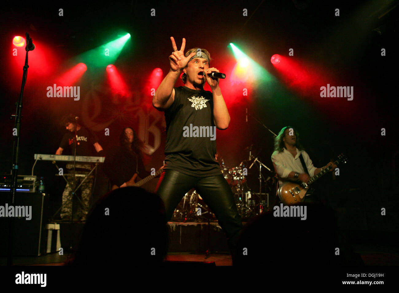 Mark Sweeney, singer and front man of the Swiss rock band Crystal Ball ...