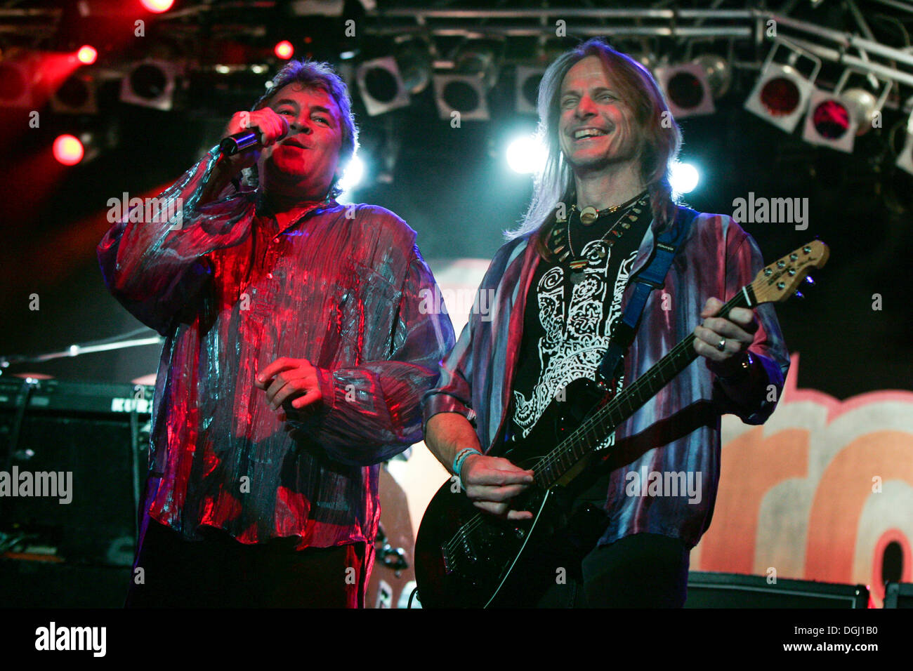 Ian Gillan, singer and front man, and Steve Morse, guitarist of the ...