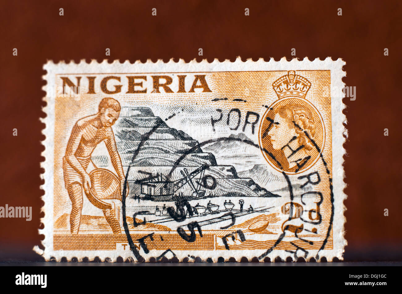 british colonial Nigeria postage stamp Stock Photo - Alamy