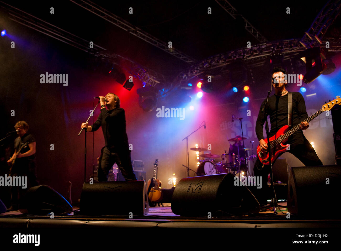 The German punk band Die Schroeders live at the Openquer open air music ...