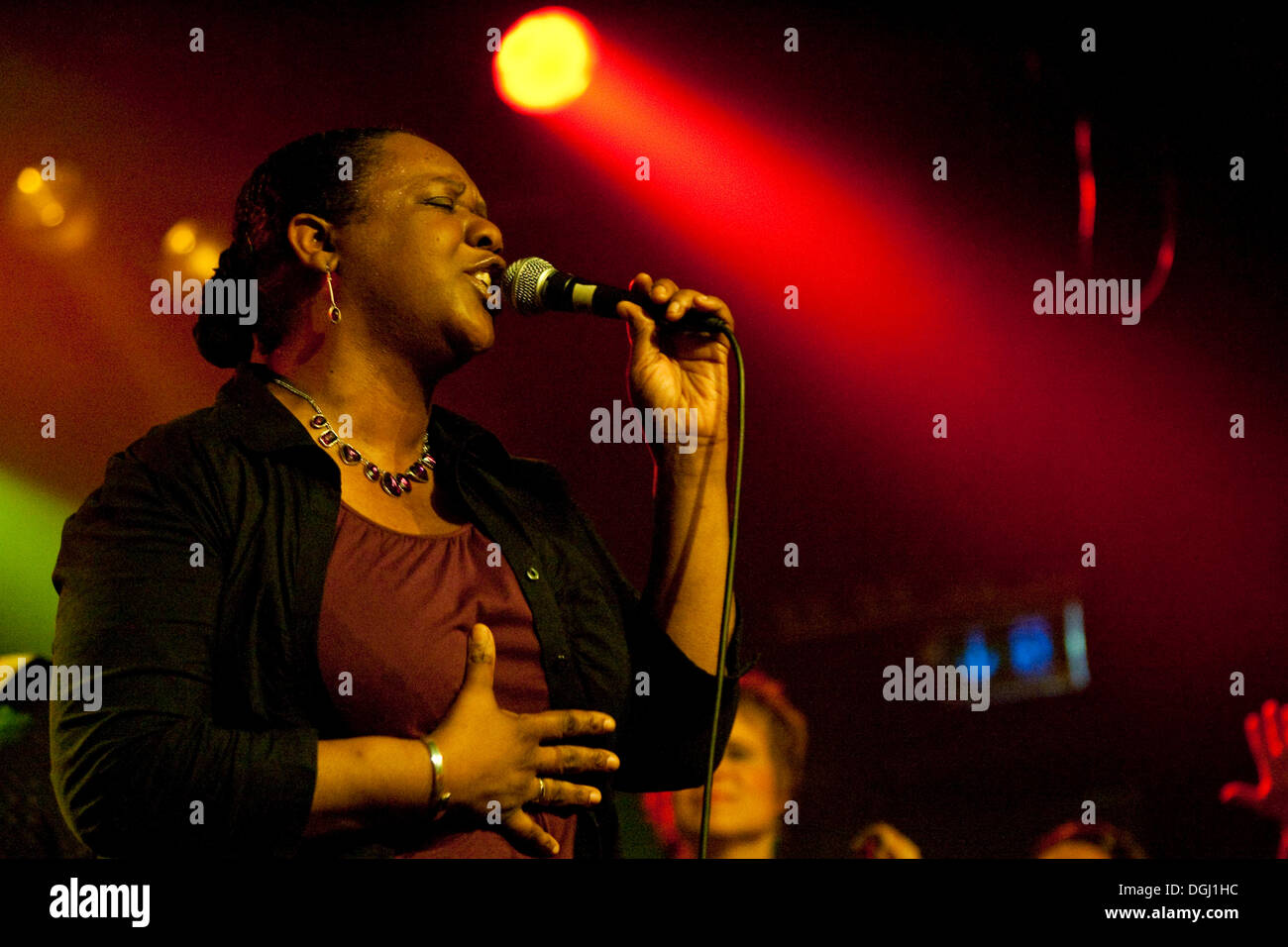 The British singer Sharon McPherson live in the Schueuer venue, Lucerne ...
