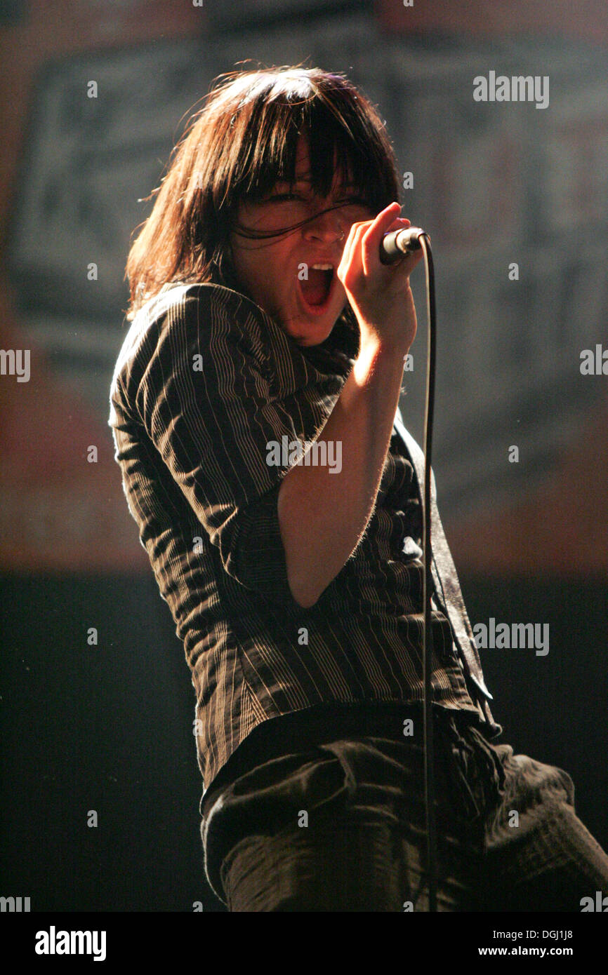 Jen Bender, singer and frontwoman of the German electro pop band ...