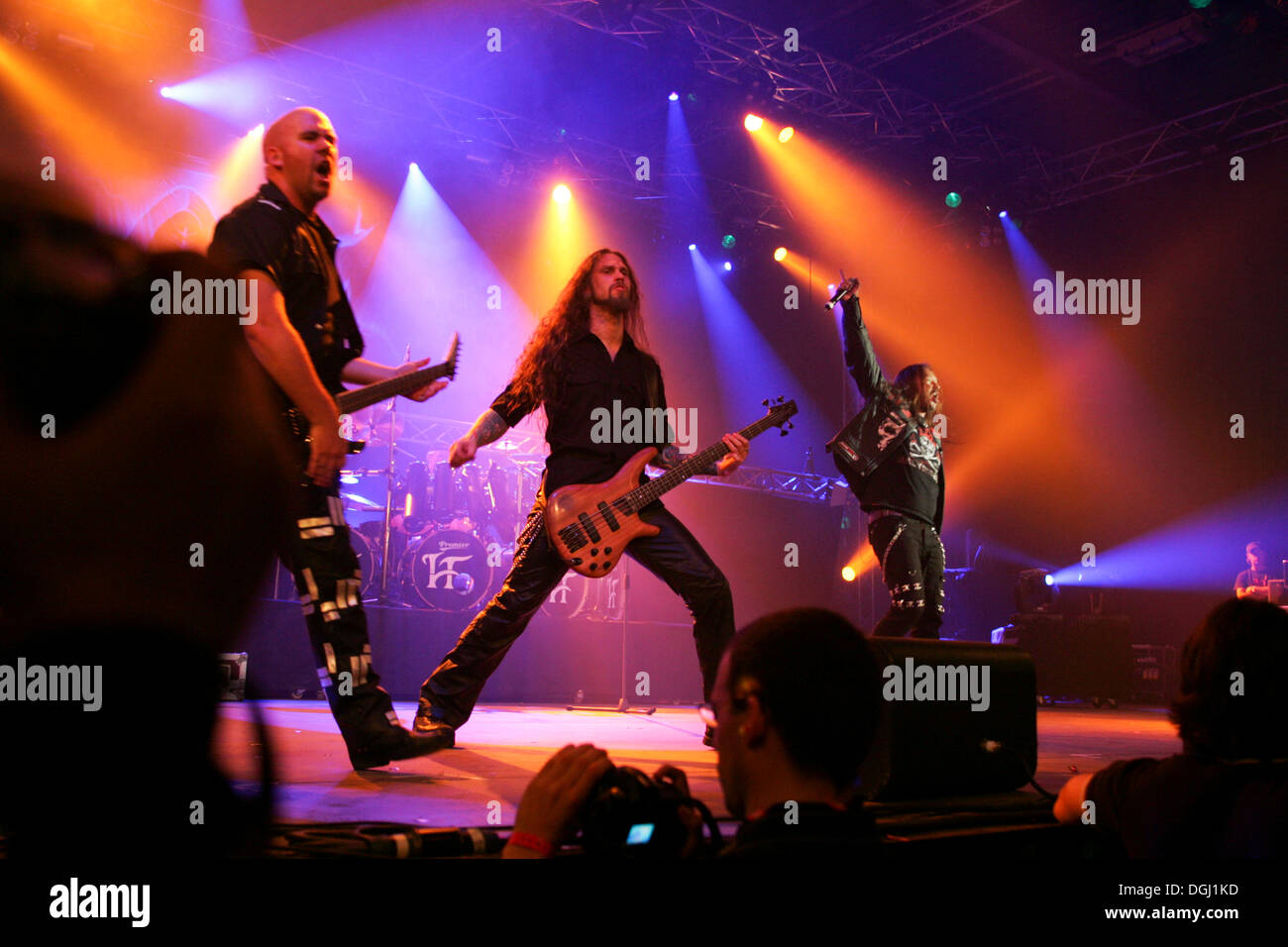 The Swedish power metal band Hammerfall live at the Rocksound Festival ...