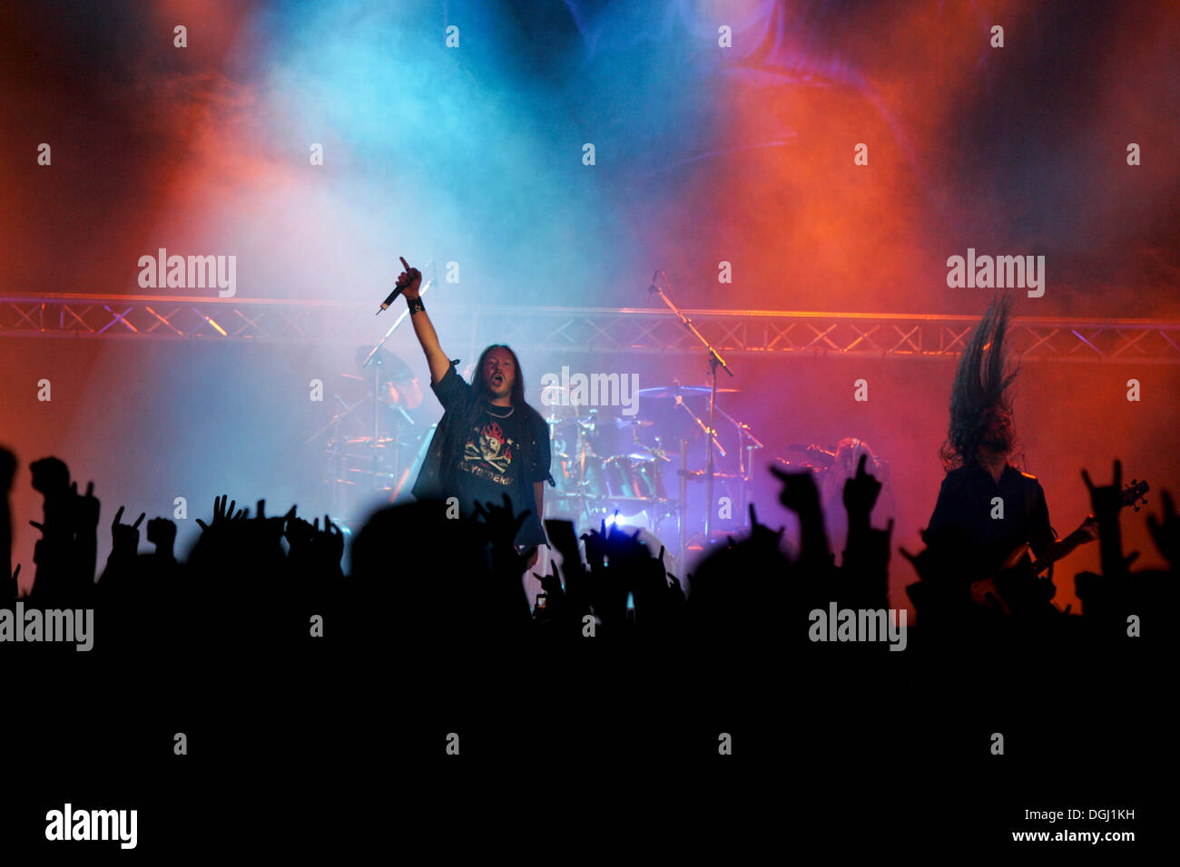The Swedish power metal band Hammerfall live at the Rocksound Festival ...