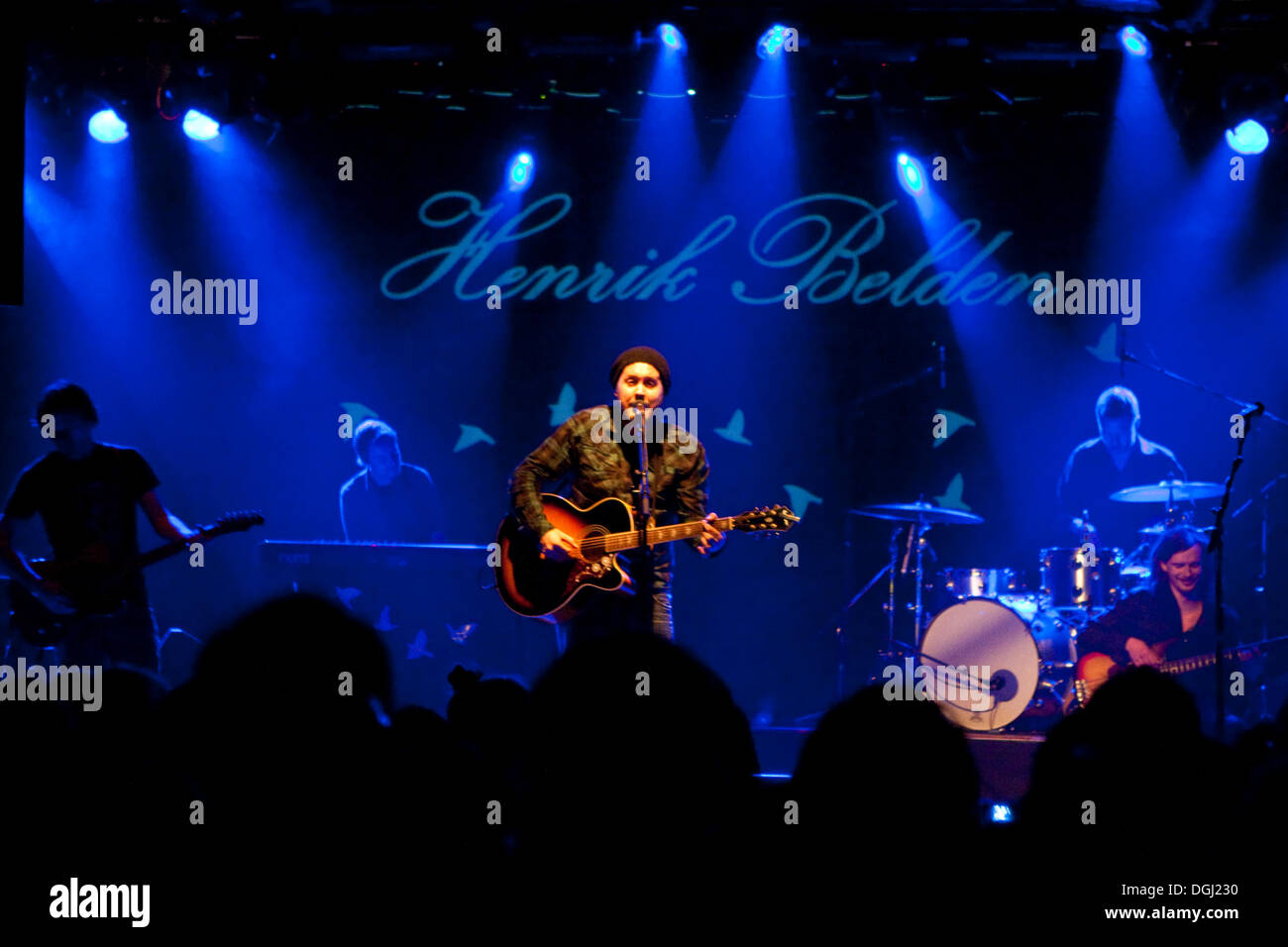 Swiss singer and songwriter Lukas Linder aka Henrik Belden live at the ...