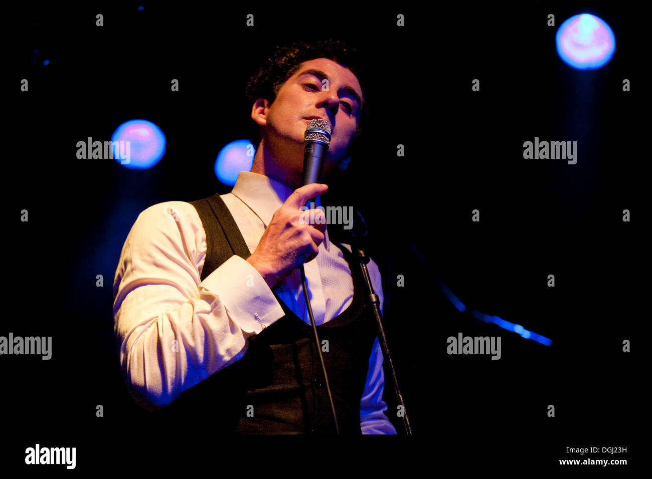 The British singer and musician James Cook live at the Schueuer venue ...