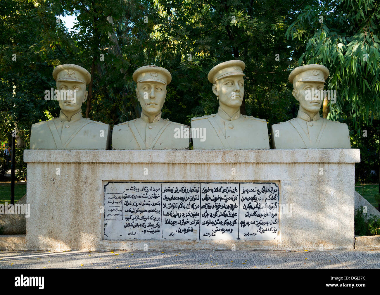 Statues Of Kurdish Heroes, Suleymanyah, Kurdistan, Iraq Stock Photo - Alamy