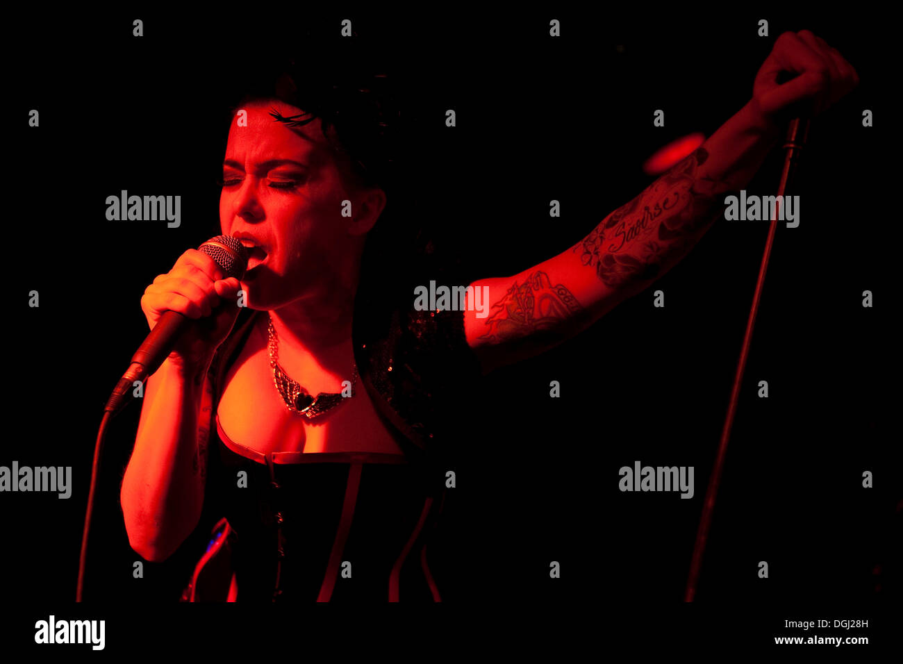 Colleen Duffy, singer and front woman of the U.S. Rockabilly band Devil ...