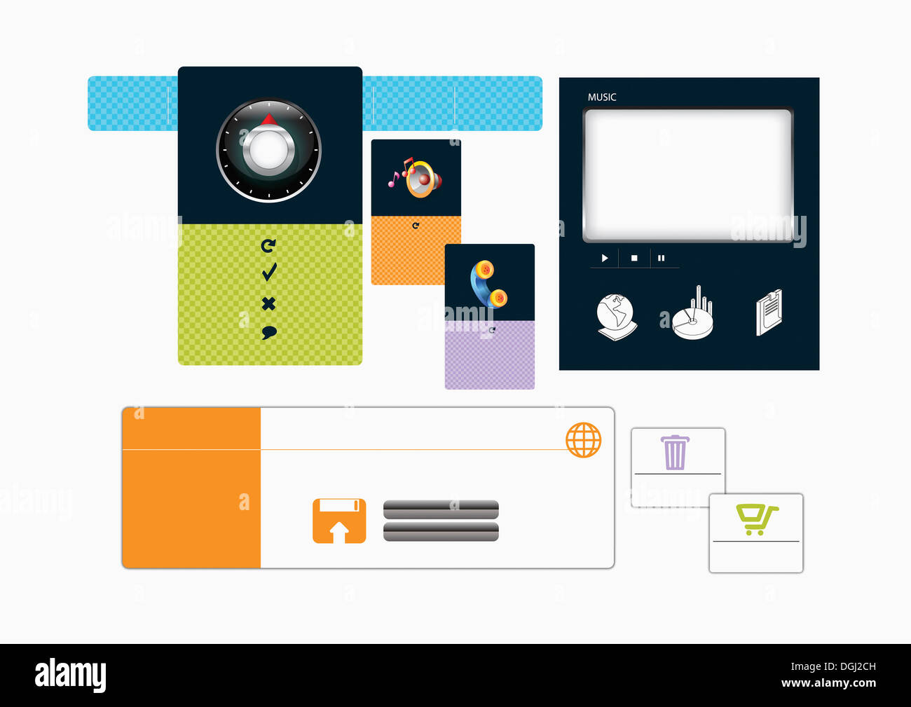 an illustration of different icons Stock Photo - Alamy