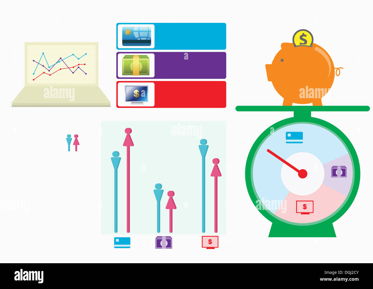 an illustration of different diagrams Stock Photo - Alamy