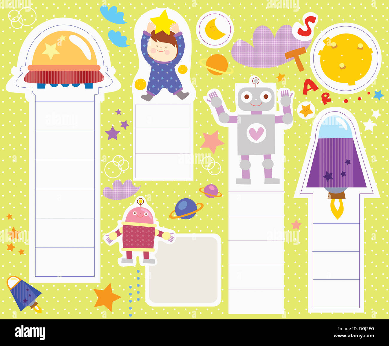 a memo template featuring humans and robots Stock Photo - Alamy