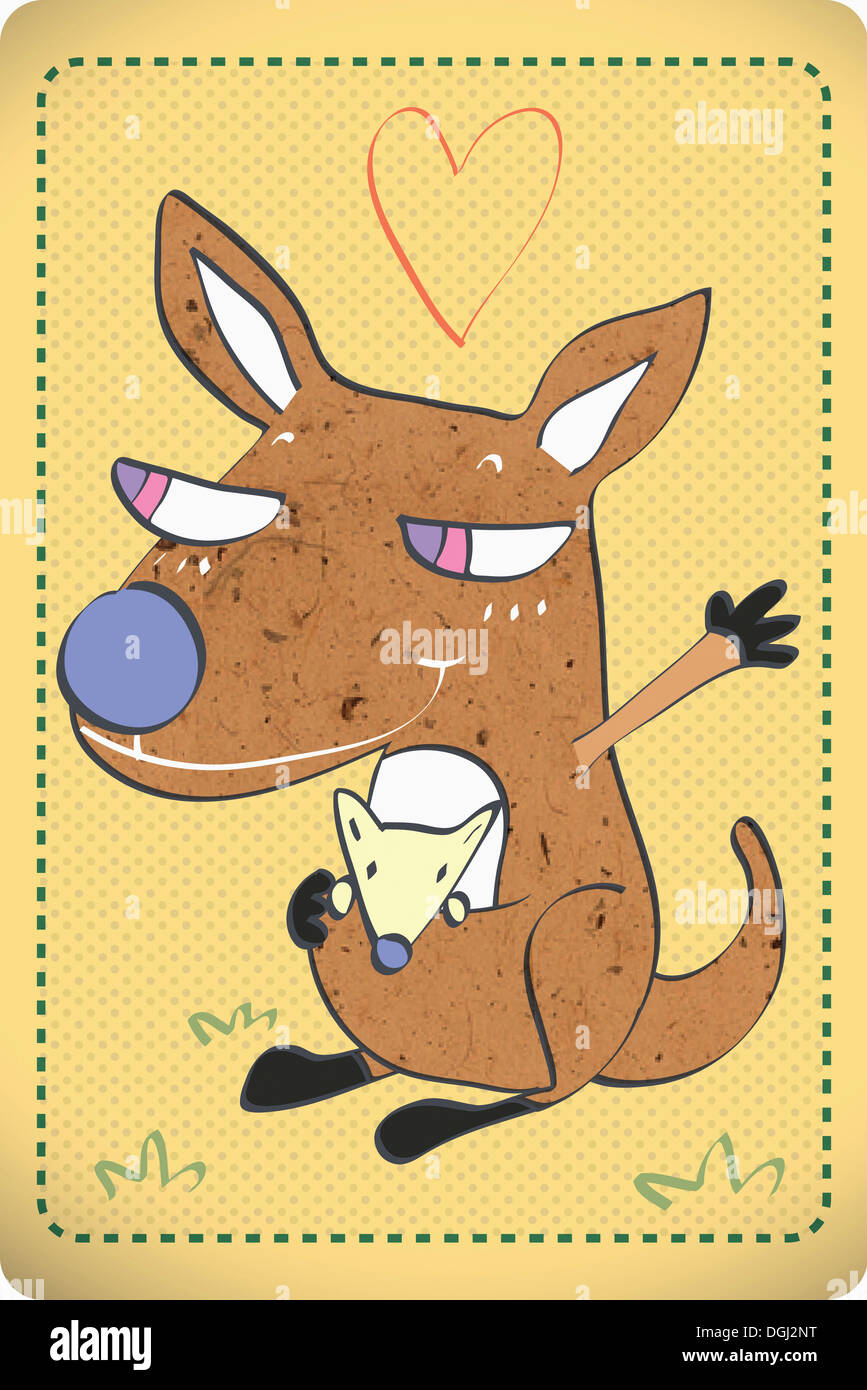 an illustration of a kangaroo Stock Photo - Alamy