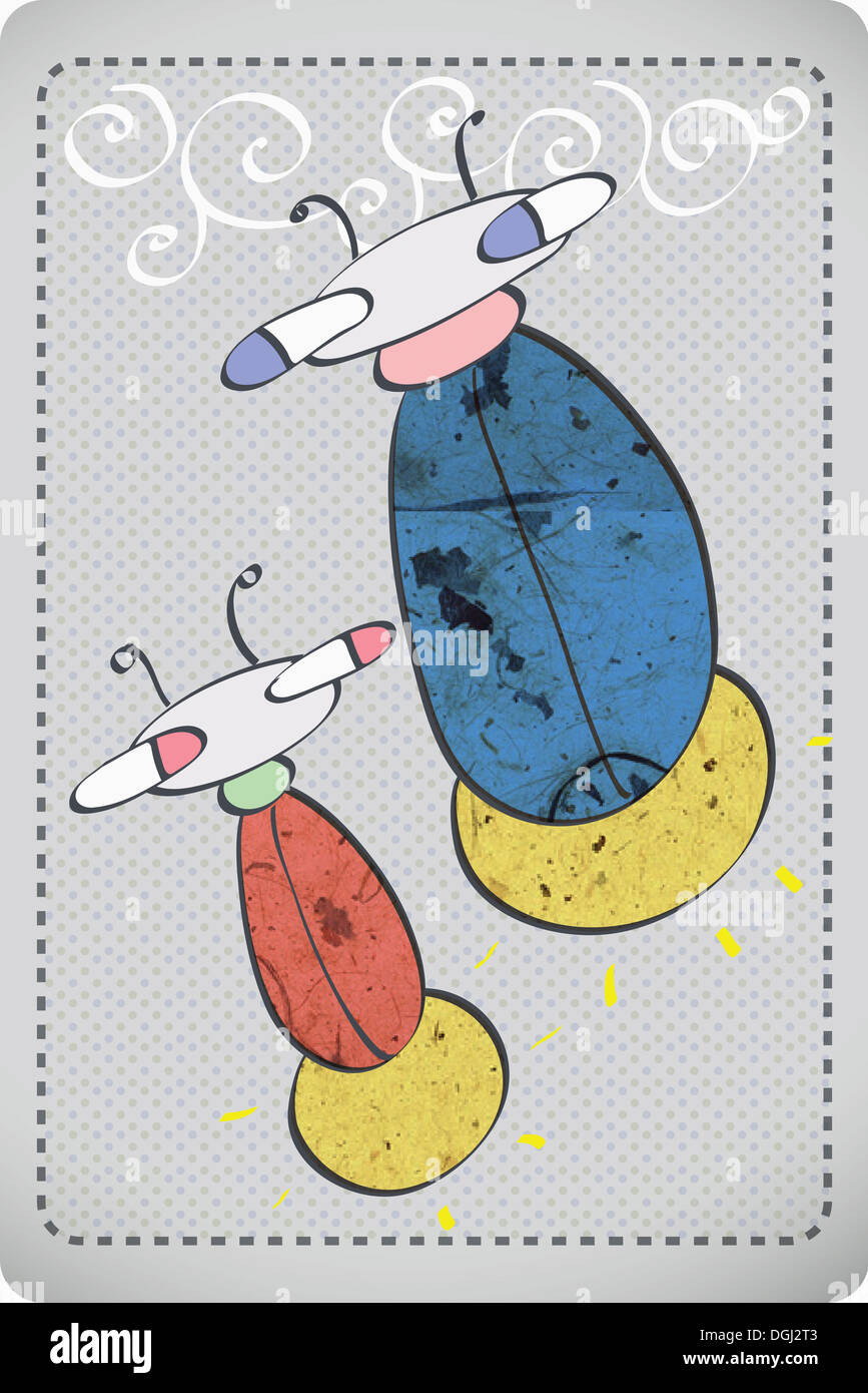 an illustration of two bugs Stock Photo - Alamy