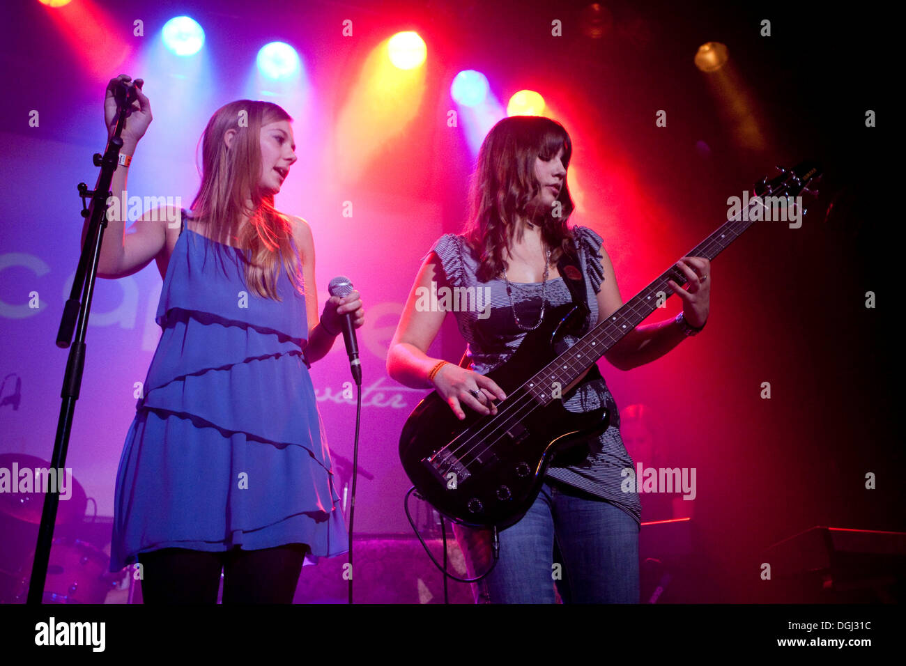 Andrea Gygax, singer and frontwoman of the Swiss all-women band Caprice ...