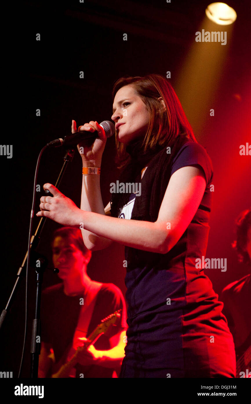 Julia Mueller, singer and frontwoman of the Swiss band Listen, live in ...