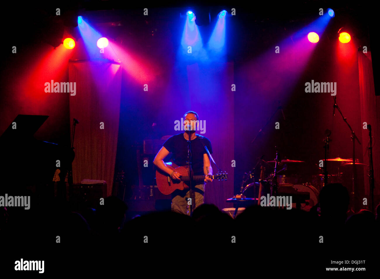 Swiss singer and songwriter Baum live in the Schueuer venue, Lucerne ...