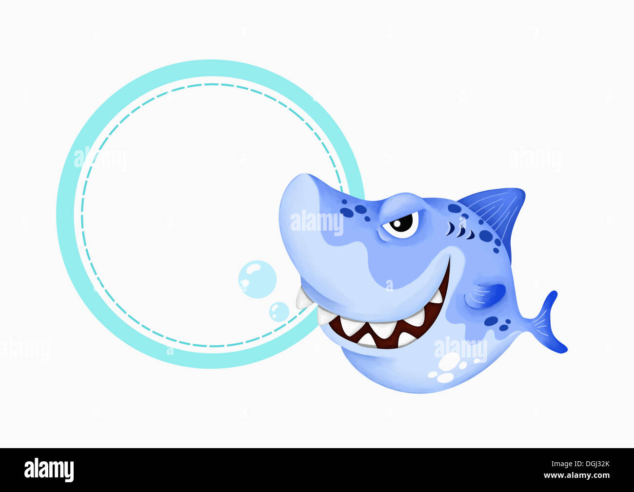an illustration of a shark and a ball Stock Photo - Alamy