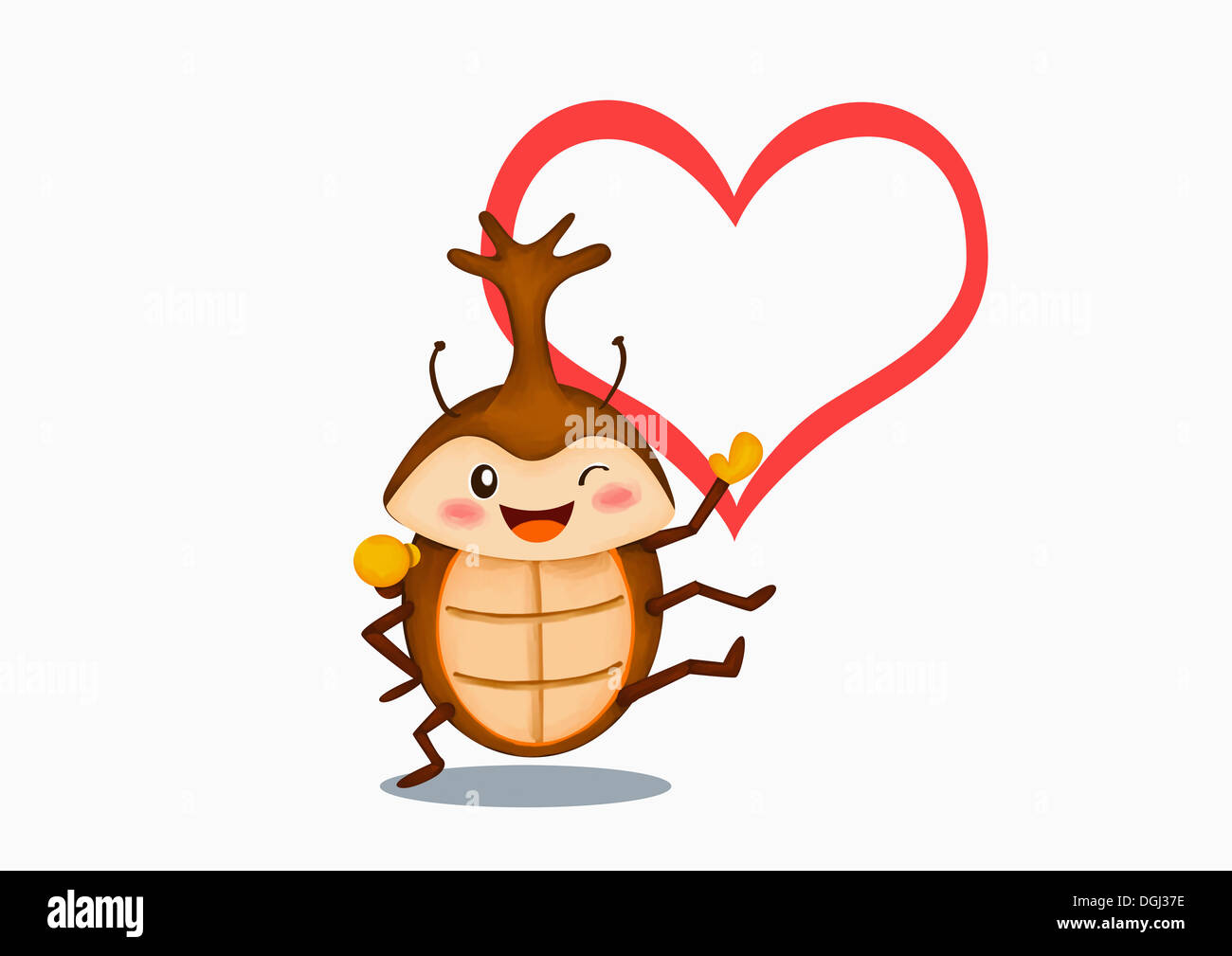 an illustration of a bug dancing Stock Photo - Alamy
