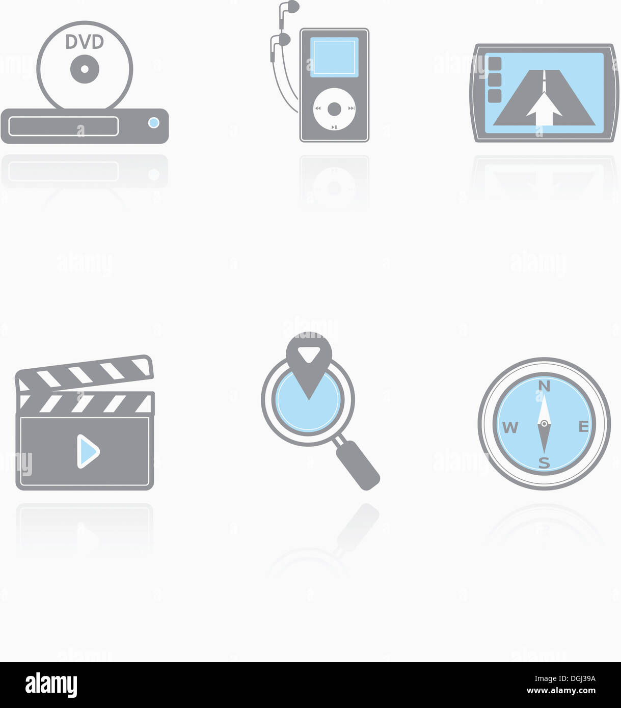 a set of icons related to devices Stock Photo - Alamy