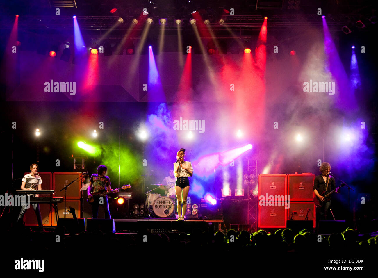 German singer Jennifer Weist aka Jennifer Rostock performing live ...