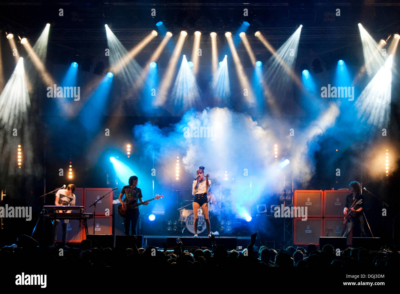 German singer Jennifer Weist aka Jennifer Rostock performing live ...