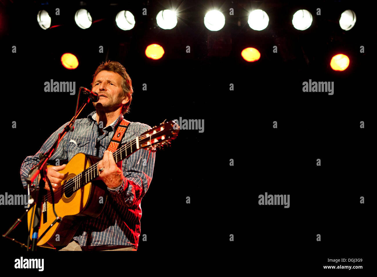 Bavarian-German singer-songwriter Hans Soellner performing live in the ...