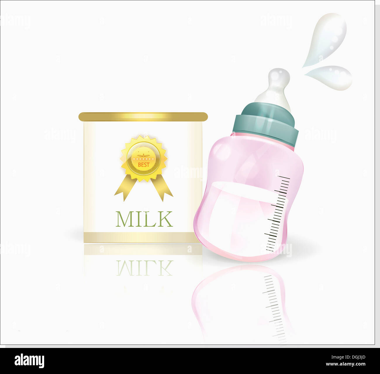 an illustration of baby milk Stock Photo - Alamy