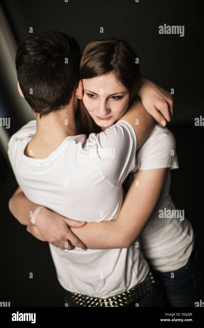 Teenage Couple Hugging Stock Photos & Teenage Couple Hugging Stock ...
