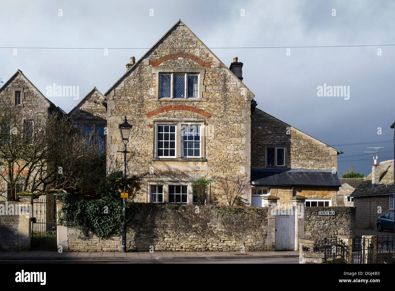 Old house, formerly the Vicarage, in Canon Square Melksham UK with old ...