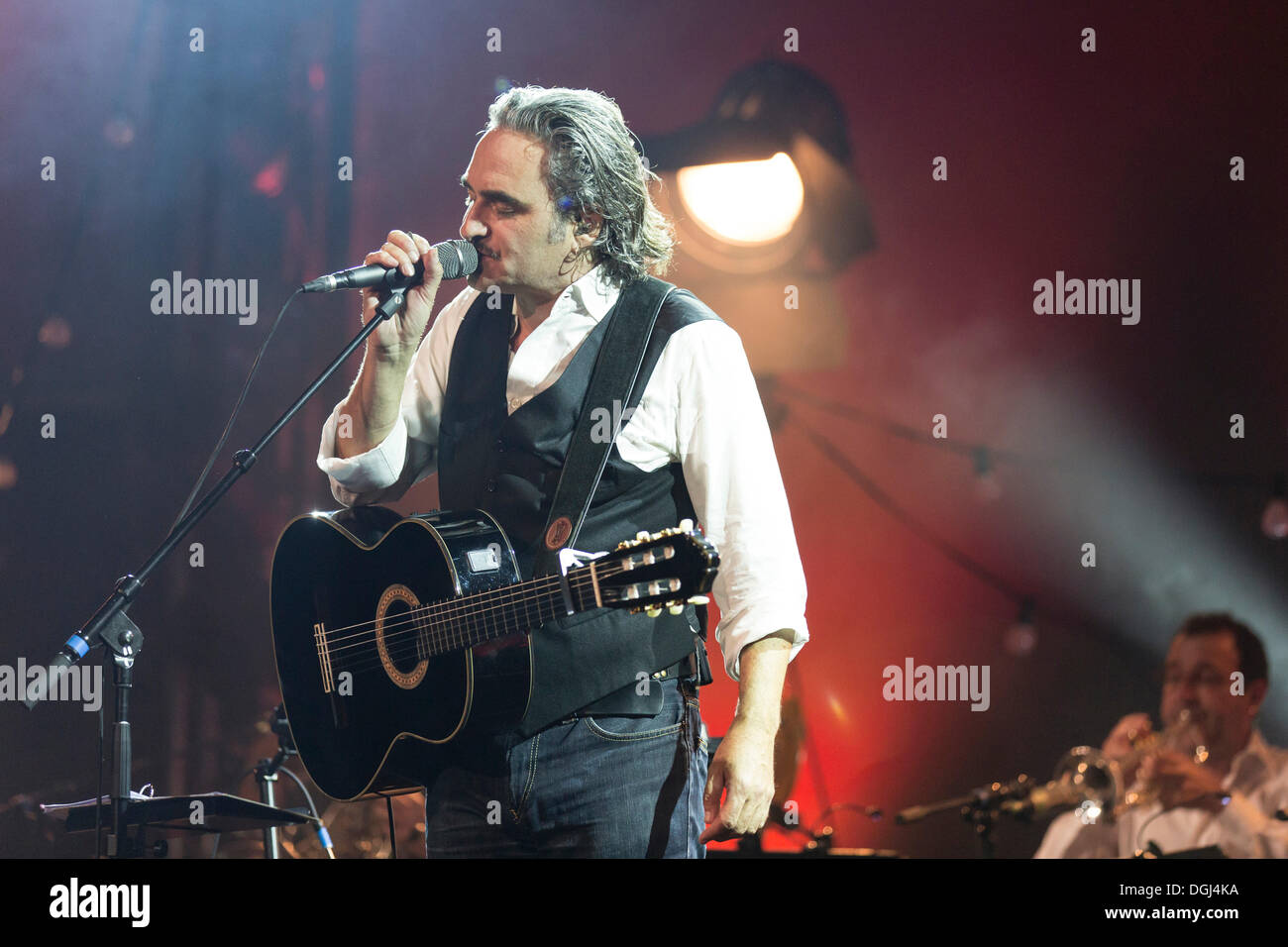 Swiss chansonnier Stephan Eicher performing live at the Luzerne Hall of ...