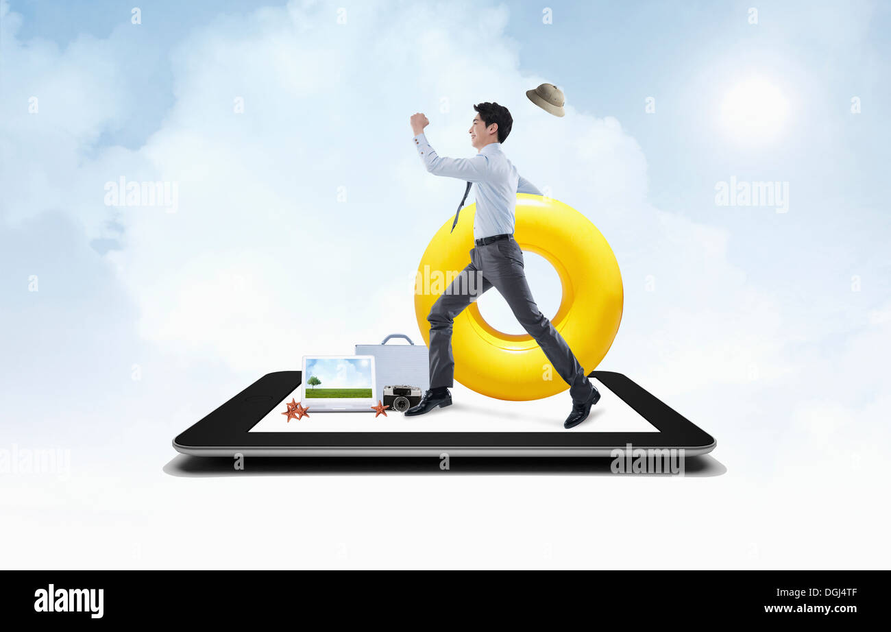 Businessman resting businessman running hi-res stock photography and ...