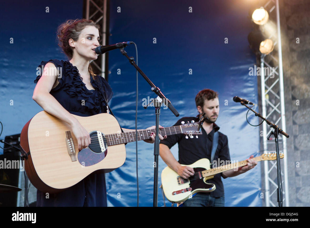 The Swiss singer songwriter Lina Button performing live at the Blue ...