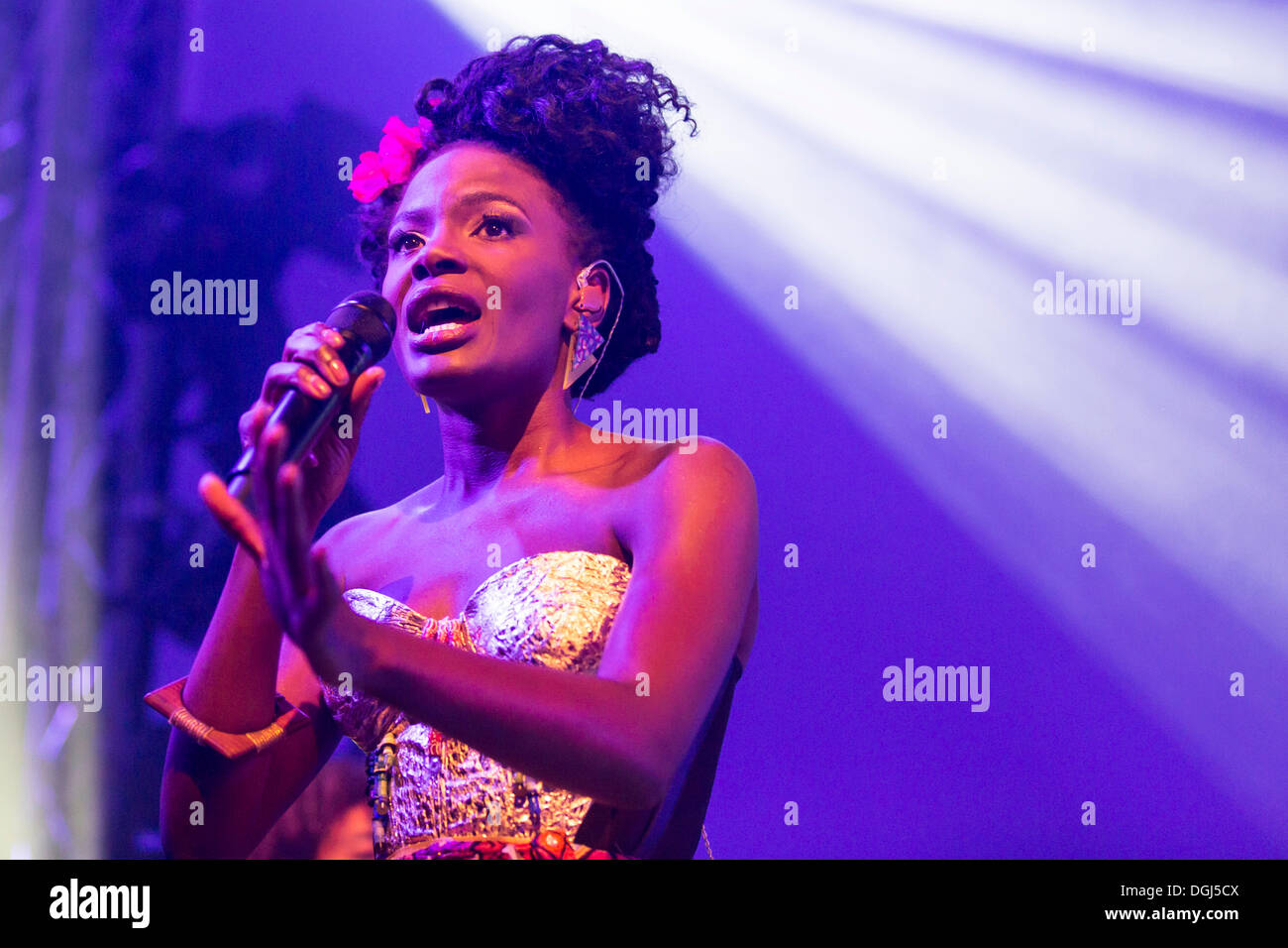 Shingai Shoniwa, singer and bassist of the British band "Noisettes ...