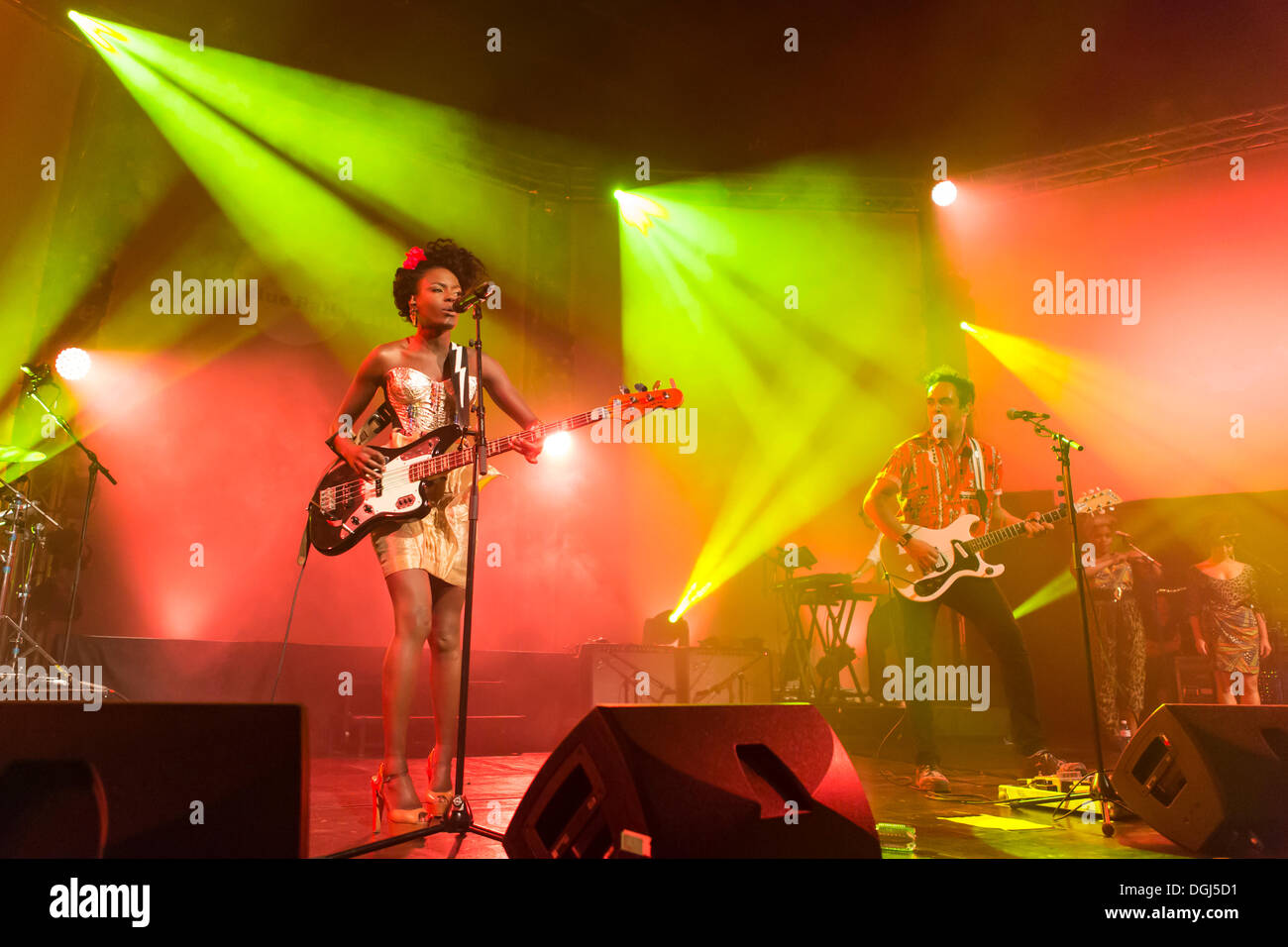 Shingai Shoniwa, singer and bassist of the British band "Noisettes ...