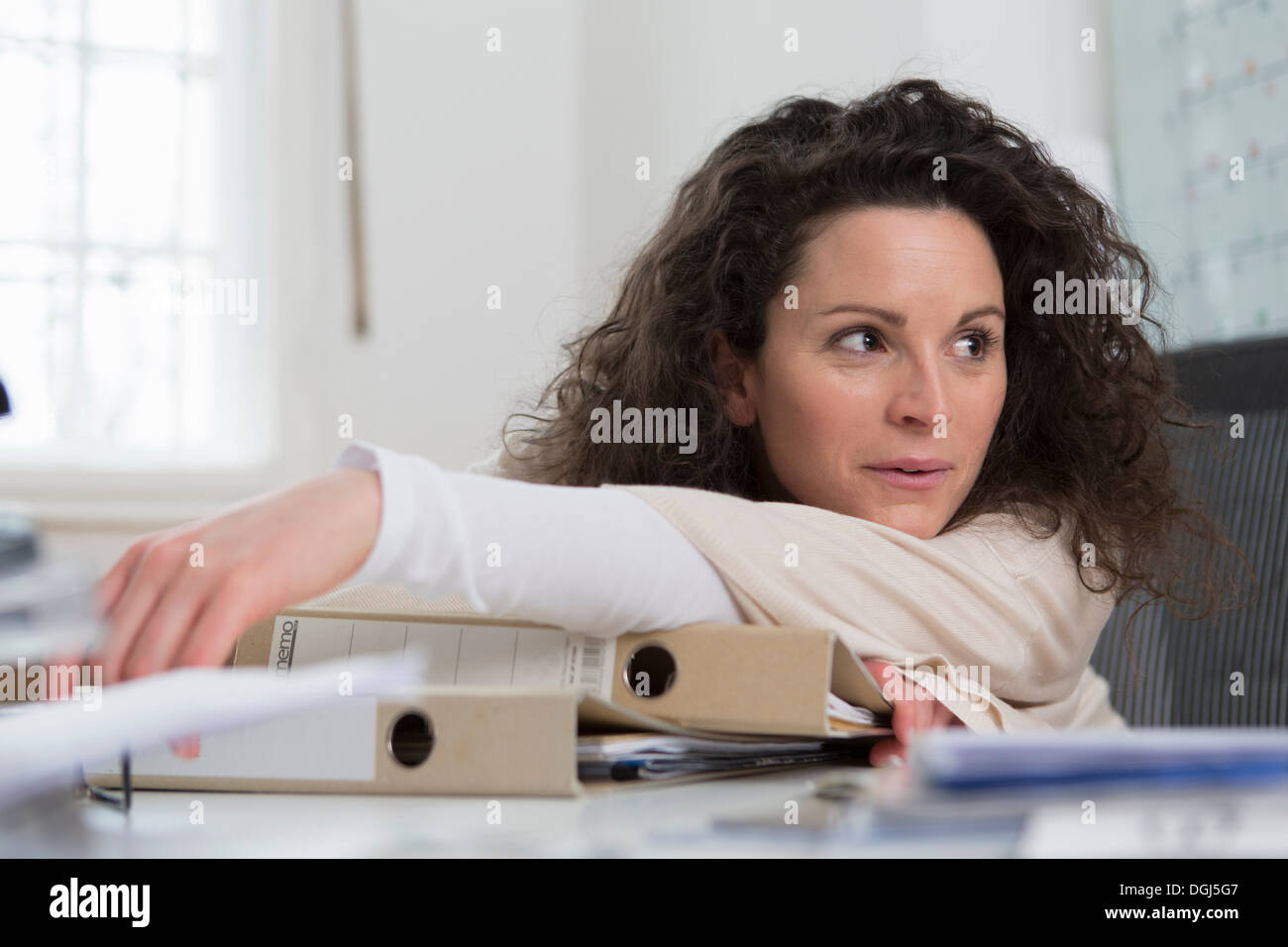 Businesswoman Resting Head On Desk High Resolution Stock Photography ...
