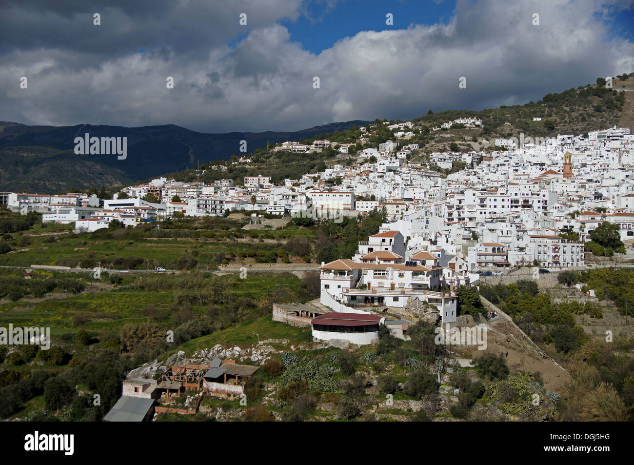 Andalucia in Spain: the countryside of Axarquia near the pretty town of ...