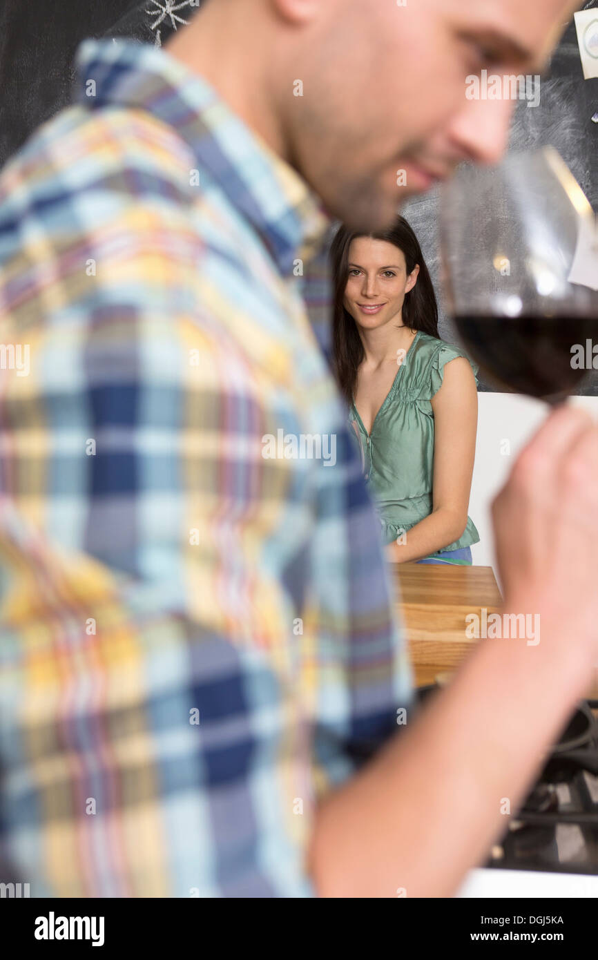 Smelling Man Woman High Resolution Stock Photography and Images - Alamy