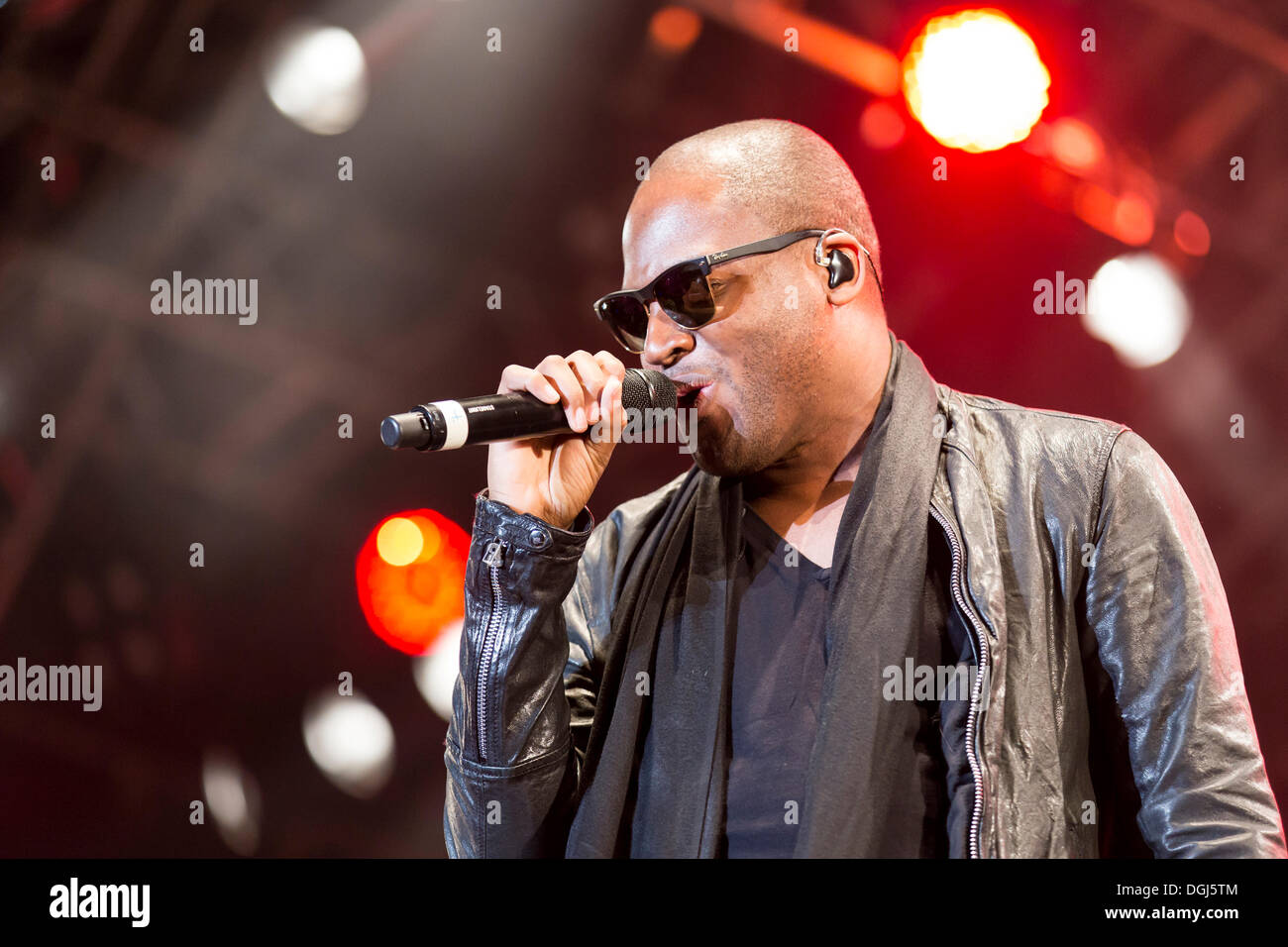 British R&B singer-songwriter Taio Cruz performing live at Heitere Open ...