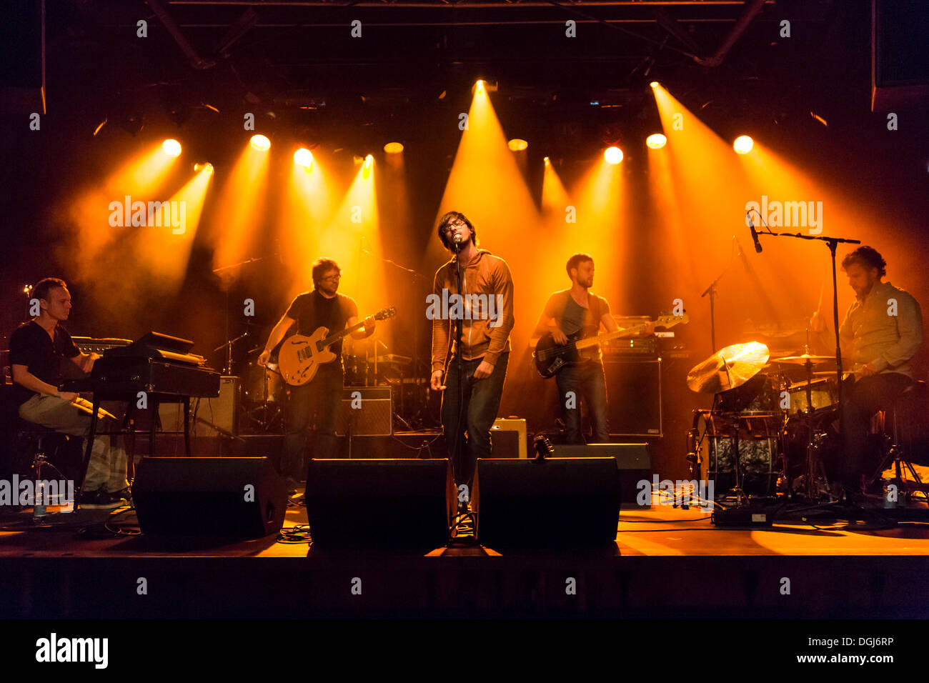 Swiss singer and musician Michel Gsell, alias Guy Vincent, performing ...