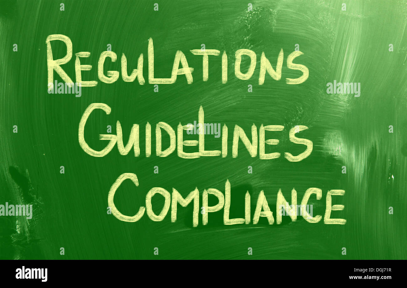 Compliance Guidelines Regulations Concept Stock Photo - Alamy
