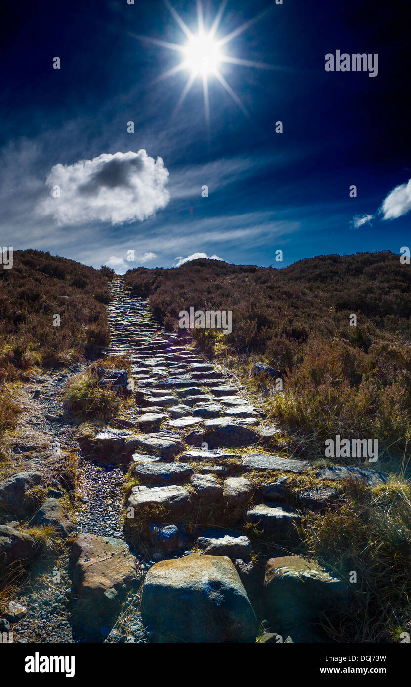 Hillside pathway at Glen Brittle Stock Photo - Alamy